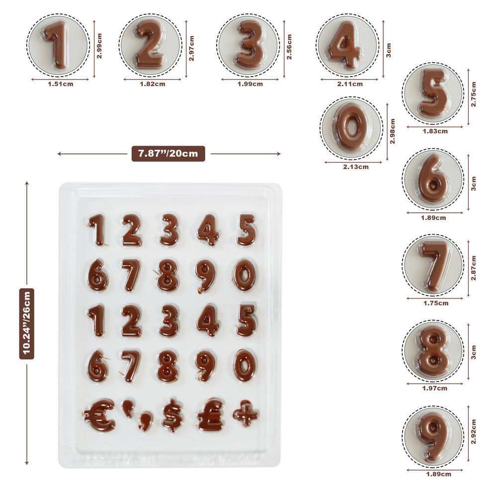 Numbers & Symbols Chocolate Mould | Easy to Use for Custom Chocolates ...